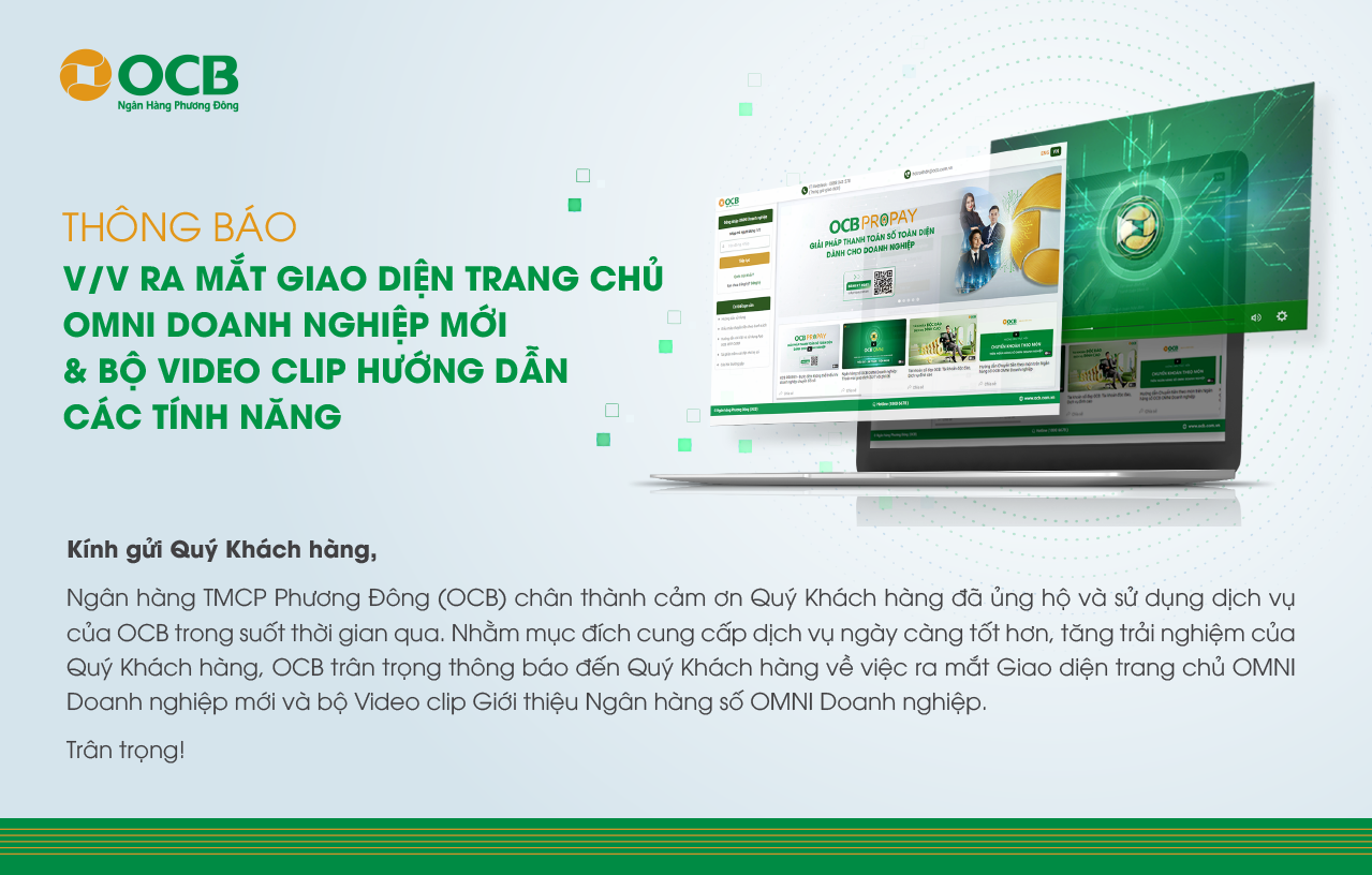 OCB OMNI KHDN - Ngân hàng hợp kênh đầu tiên tại Việt Nam
